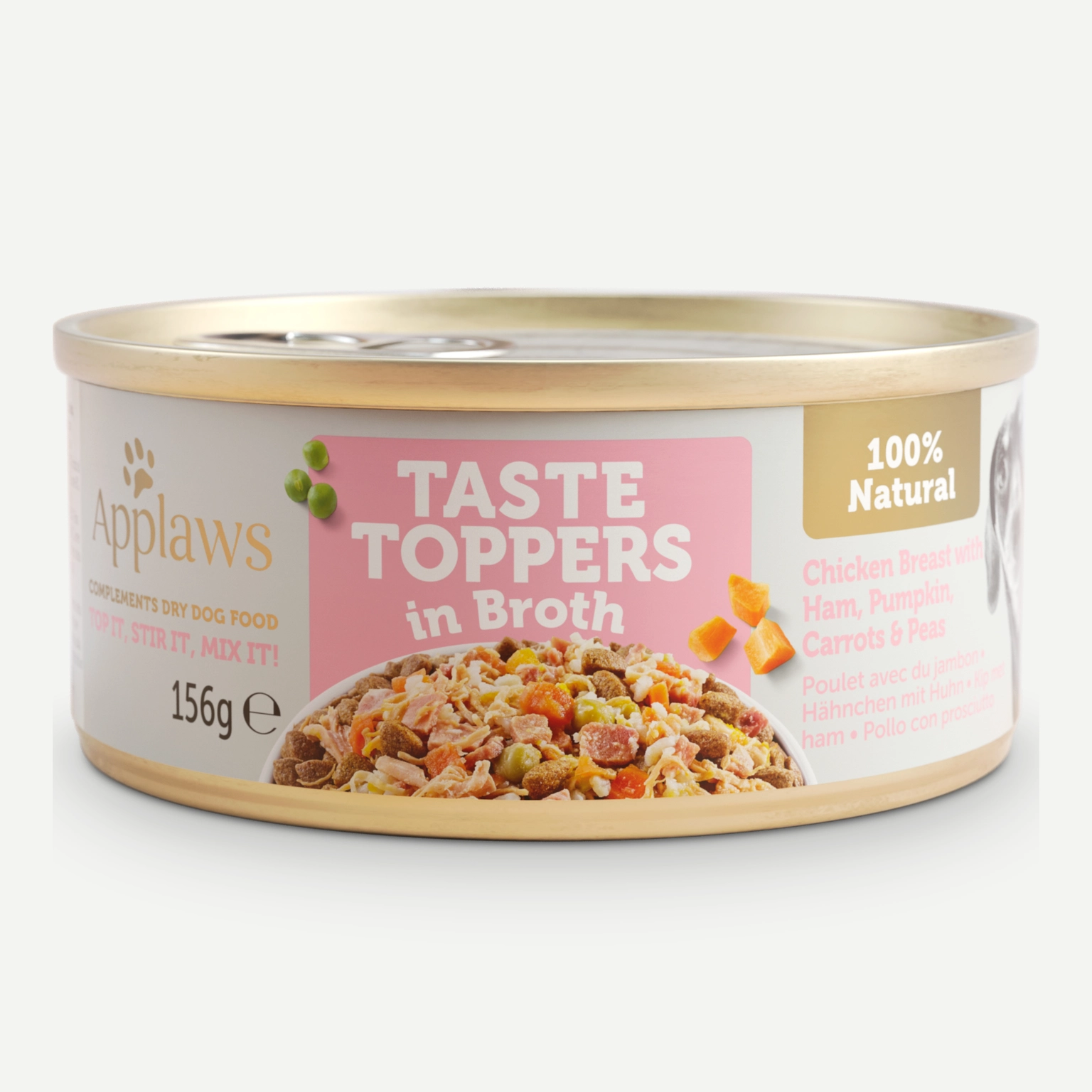 Applaws blik kippenborst met ham & groenten in broth hondenvoer 12x156 ...