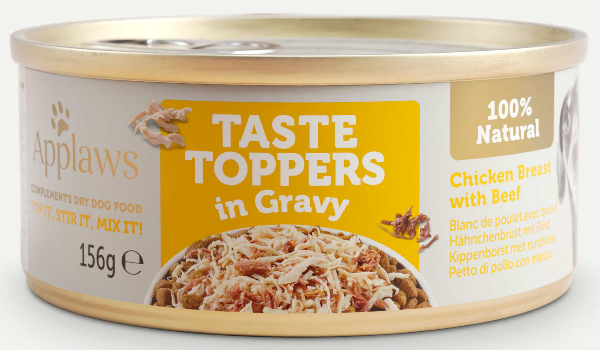 Applaws blik kippenborst met rundvlees in gravy hondenvoer 156 gram ...