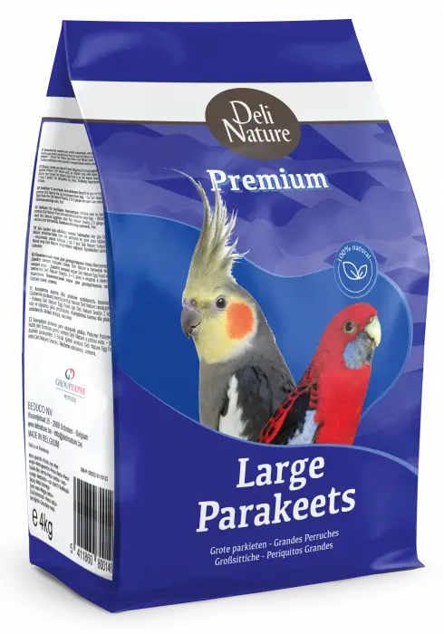 Deli Nature Premium grote parkietenvoer 4 kg - Van Noord's Dierenvoeders