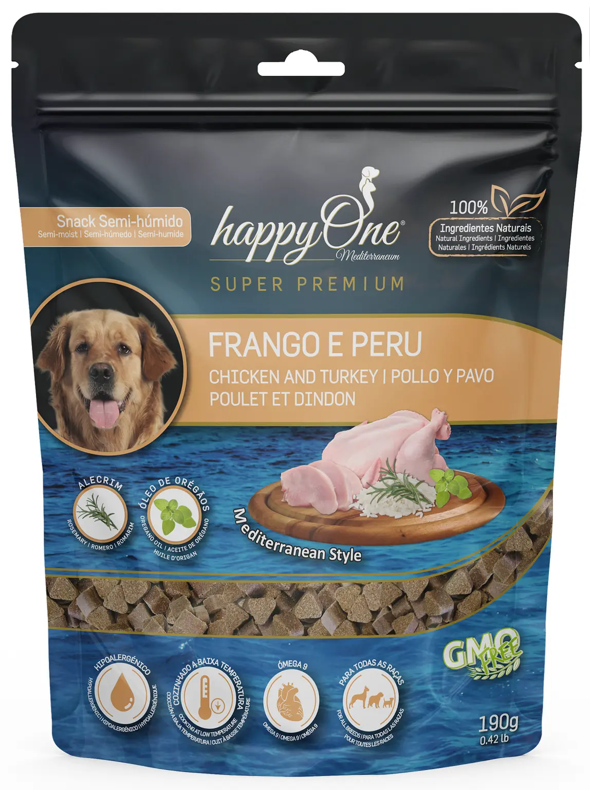 HappyOne mediterraneum dog snack chicken&Turkey 190 gram - Van Noord's ...