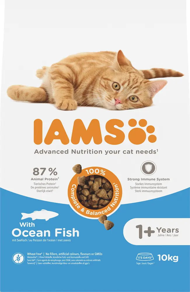 Iams cat adult vis 10 kg Kattenvoer - Van Noord's Dierenvoeders