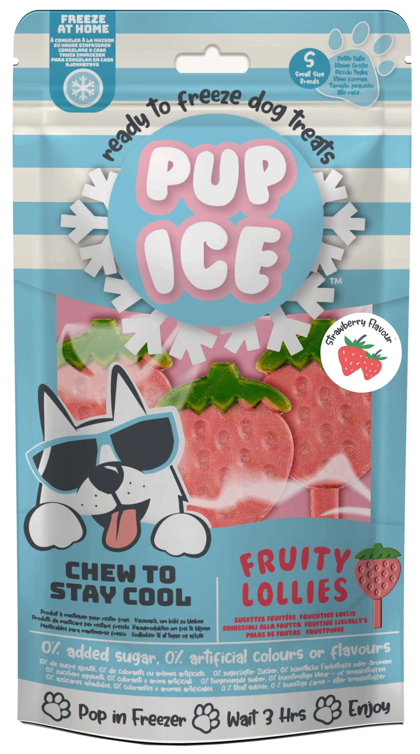 Pup ice fruit lollie aardbei hondenijsje - Van Noord's Dierenvoeders