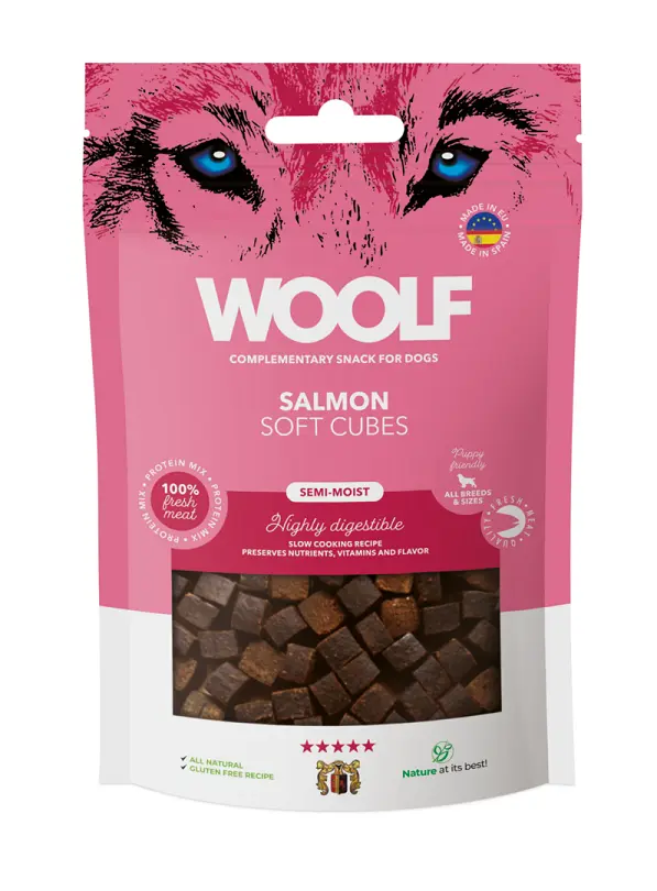 Woolf Soft Cubes monoprotein Salmon zalm 100 gram - Van Noord's ...